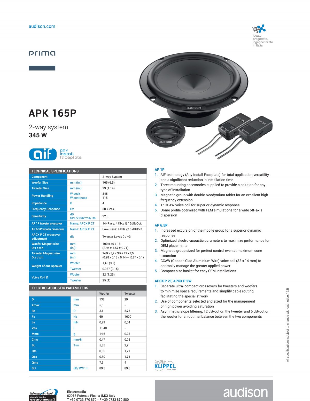 初めの一歩におススメしたいスピーカーaudison APK165P、BLAM 165RS2 – TRUIM BLOG